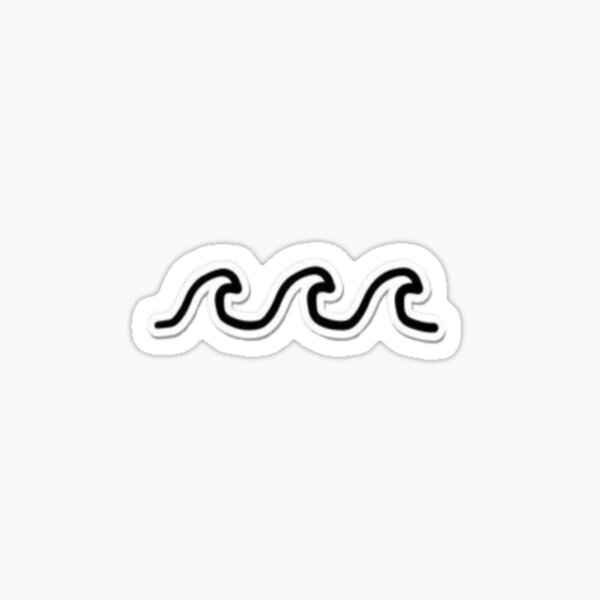 "waves outline" Sticker by jessstickers123 | Redbubble