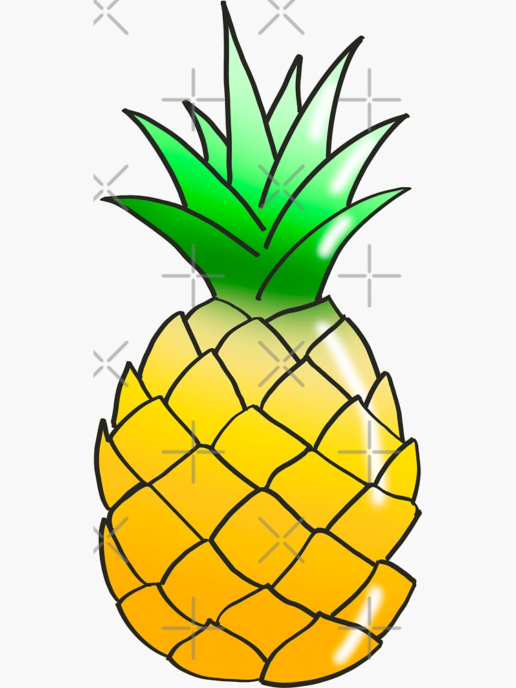 "pineapple fruit sticker " Sticker for Sale by lavendrdzigns | Redbubble