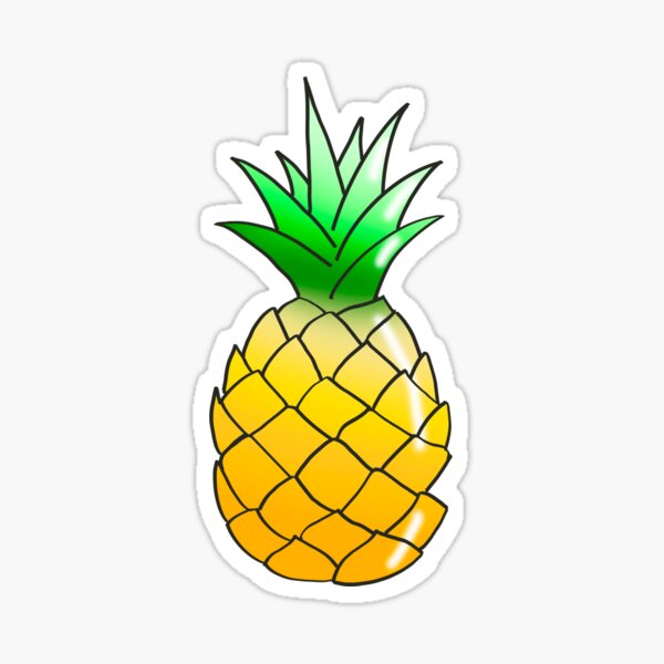 "pineapple fruit sticker " Sticker for Sale by lavendrdzigns | Redbubble