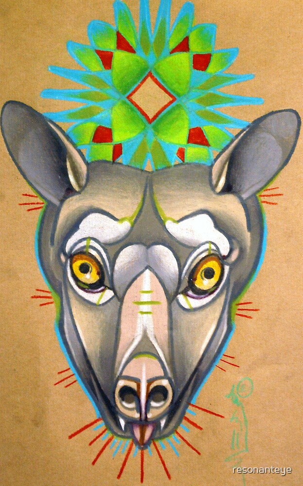 "grey flying fox animal totem, spirit animal art" by resonanteye ...