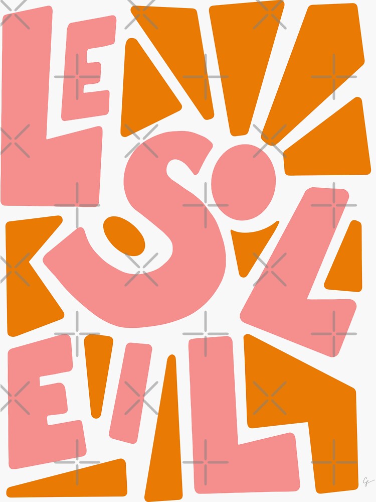 "Le Soleil French Sun" Sticker for Sale by carriedesigns | Redbubble