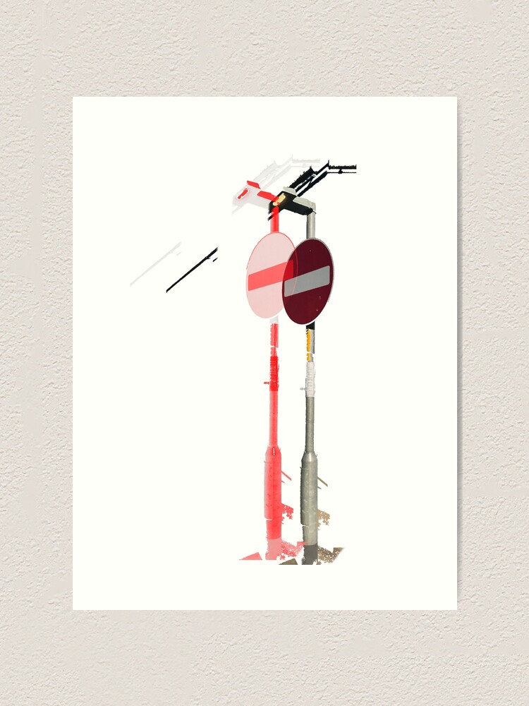 "Stop Sign Glitch (Red)" Art Print by abigabhall | Redbubble