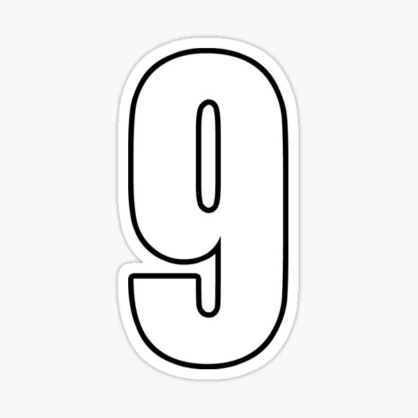 "Number 9 number nine - football sport shirt number" Sticker by ...