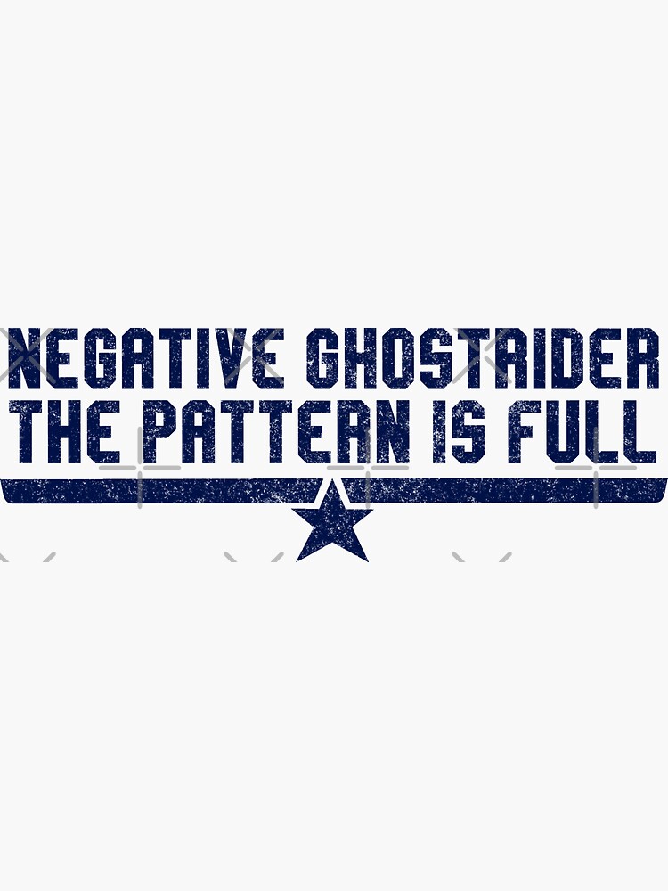 "Negative Ghostrider the pattern is full" Sticker for Sale by Primotees ...