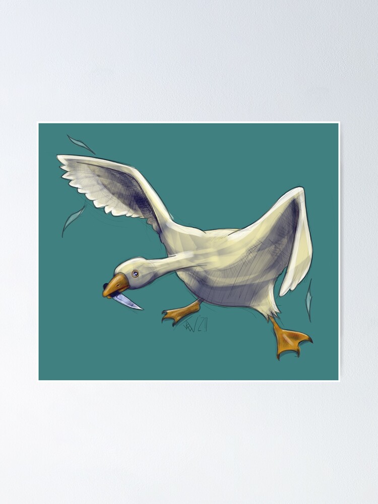 "Honk the Angry Goose" Poster by LivingPalette | Redbubble