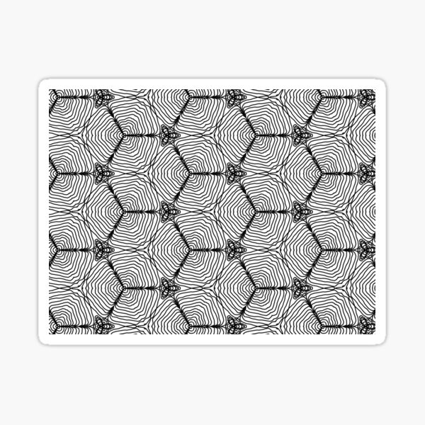 "Black & White Hexagon Pattern" Sticker by thepaintedsnake | Redbubble