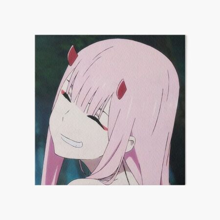 "Zero two smiling " Art Board Print for Sale by Roucoolax | Redbubble