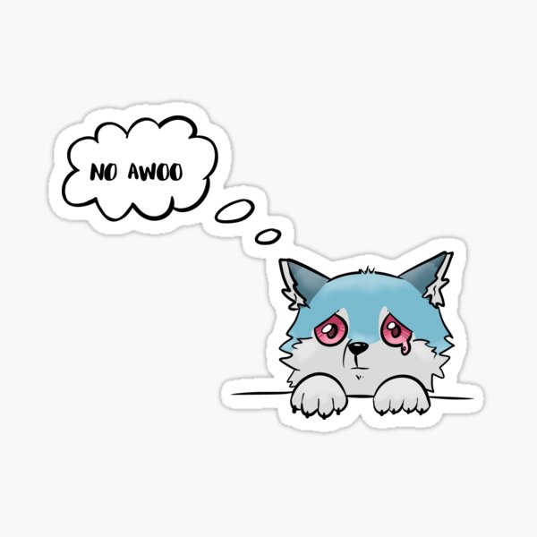 "No Awoo Dog" Sticker for Sale by Arcanium | Redbubble