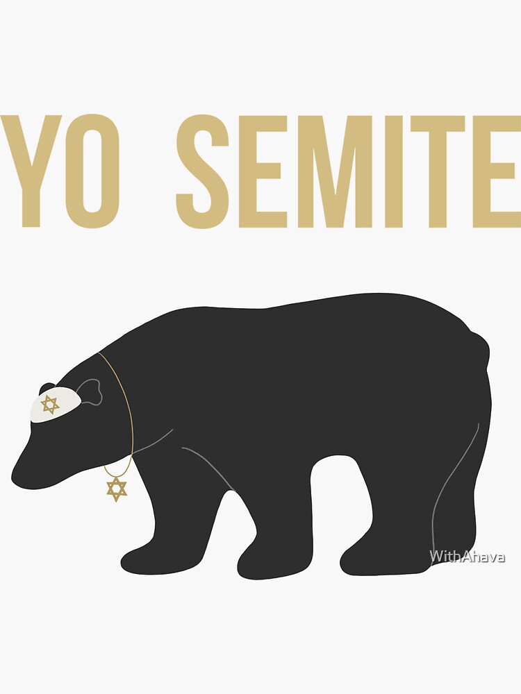 "Yo Semite" Sticker by WithAhava | Redbubble