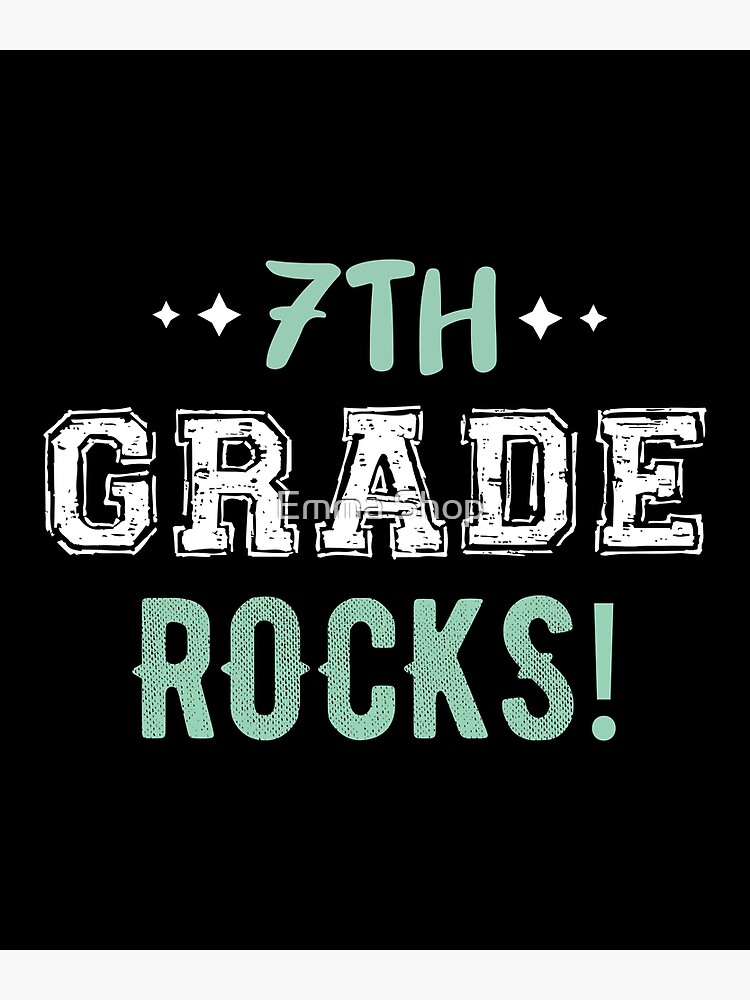 Póster « Divertidas rocas de séptimo grado, regreso a la escuela ...