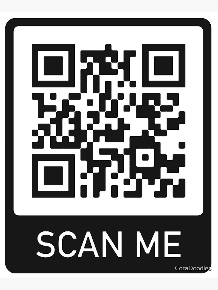 "Rick Roll QR Code" Sticker by CoraDoodles | Redbubble