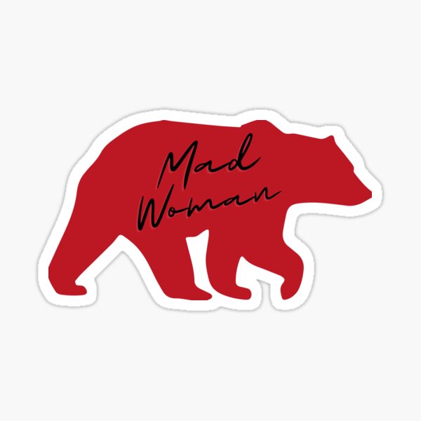 "Mad Woman" Sticker for Sale by Sara Burgess | Redbubble