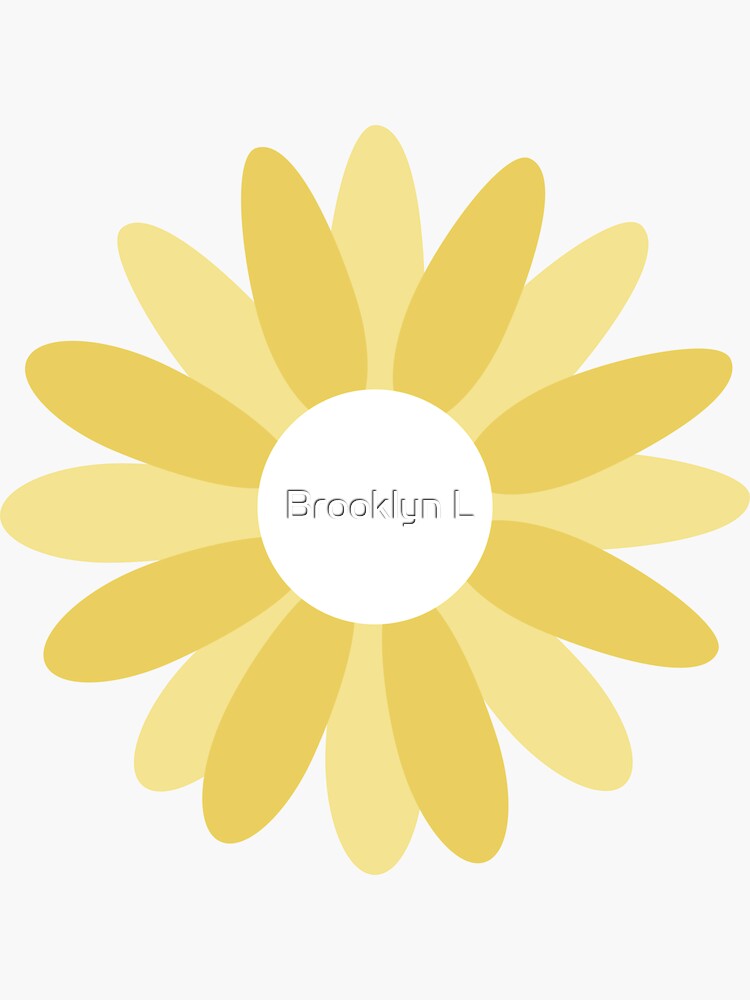 "Daisy Patten Blue Background" Sticker for Sale by brooklynlouis ...