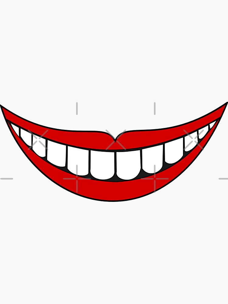 "Creepy Smile" Sticker for Sale by doudoumss | Redbubble