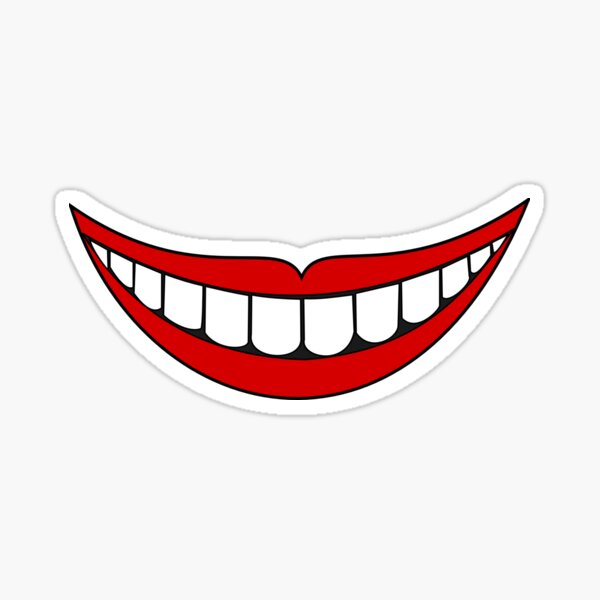 "Creepy Smile" Sticker for Sale by doudoumss | Redbubble