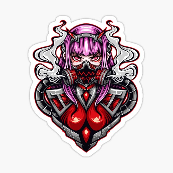 "Samurai girl" Sticker by Sasha-Arts | Redbubble