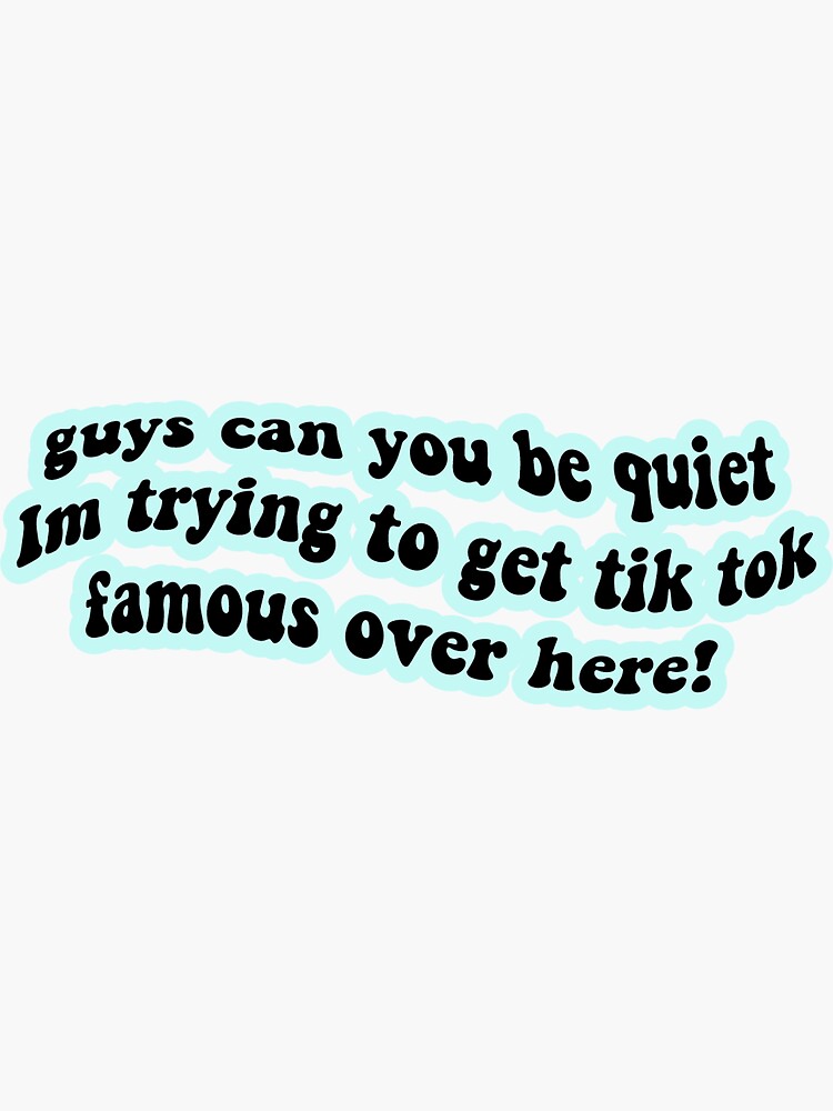 "tik tok sticker" Sticker for Sale by Bribrivz | Redbubble