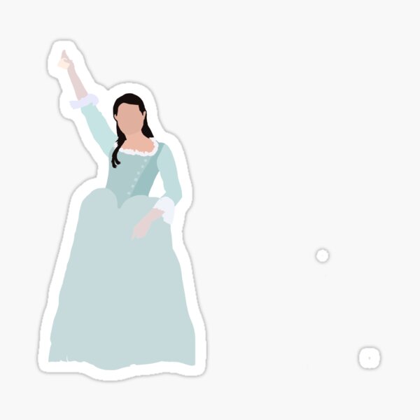 "eliza schuyler hamilton outline" Sticker for Sale by stageystickers ...