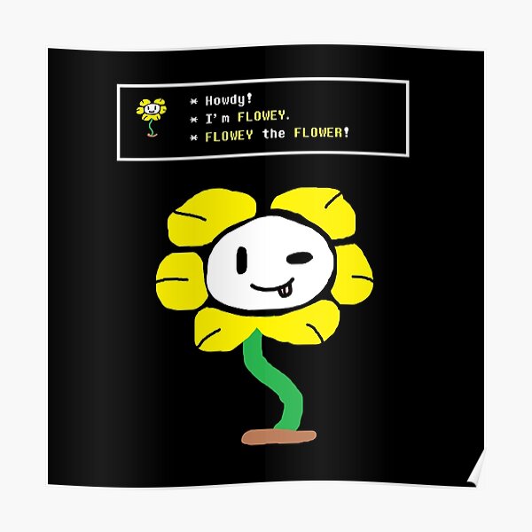 "Undertale Flowey" Poster by CraftyCatgirl | Redbubble