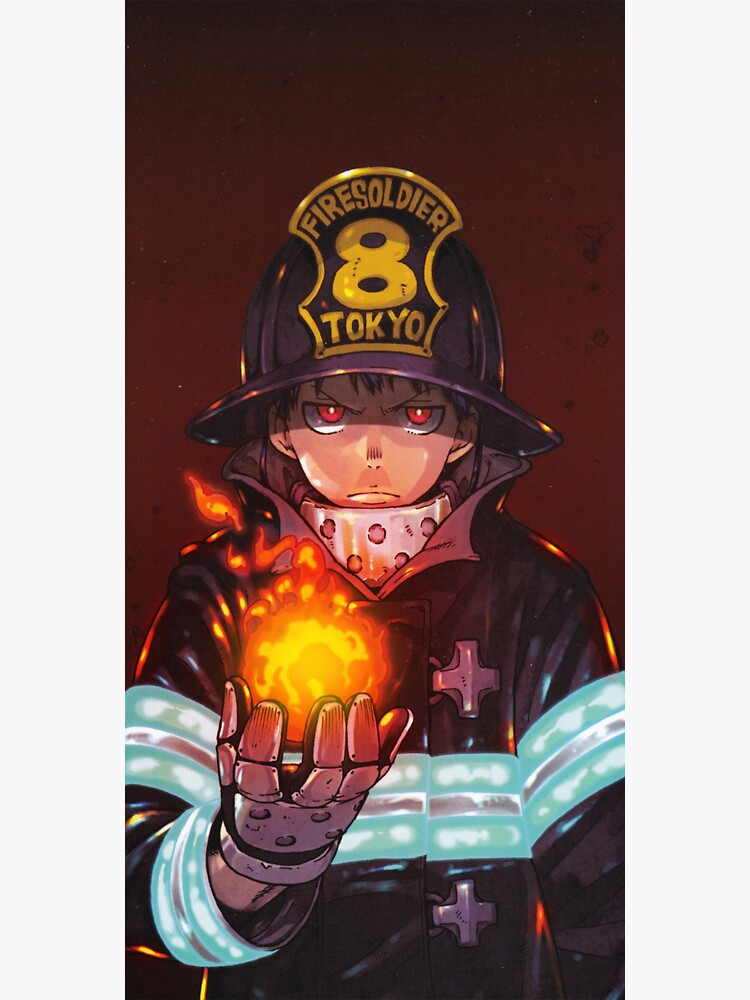 "fireman anime" Sticker by Hawzaz | Redbubble
