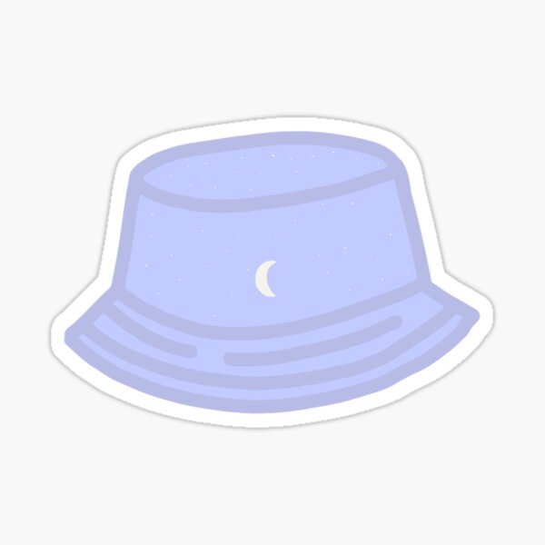 "blue moon bucket hat" Sticker by Maya5223 | Redbubble
