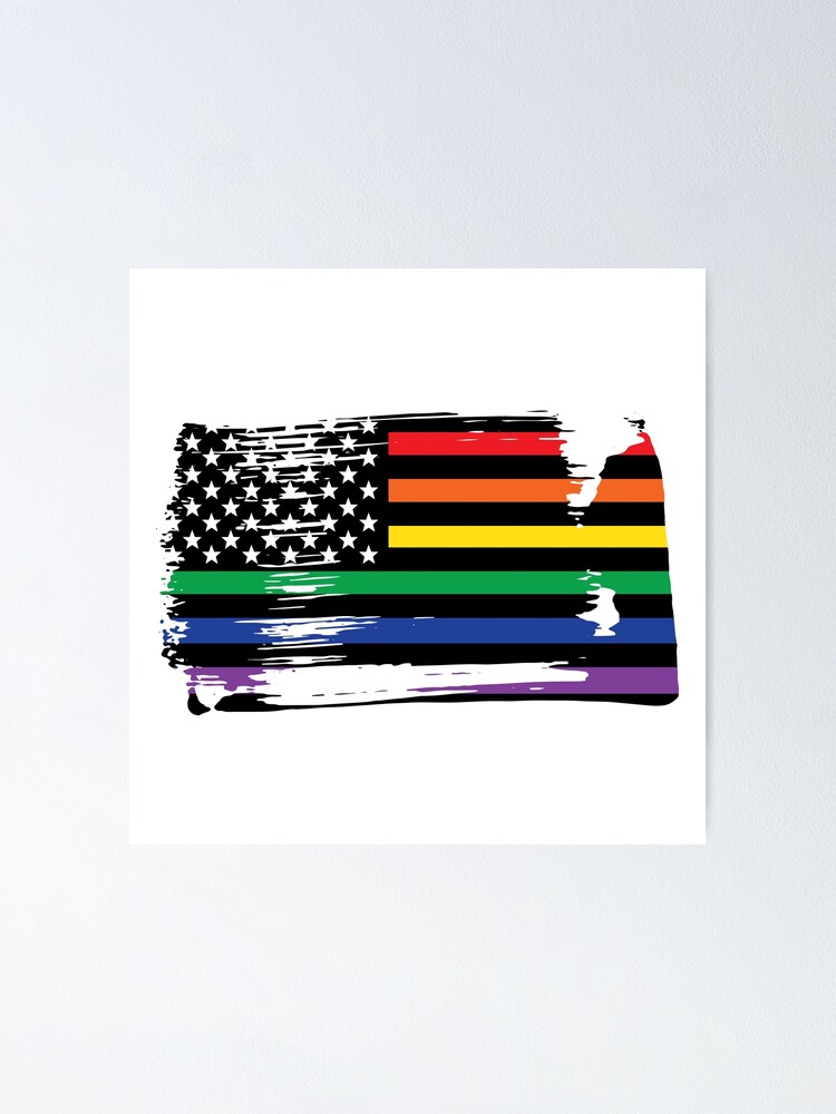 "Distressed Pride Flag" Poster by MeganLea | Redbubble
