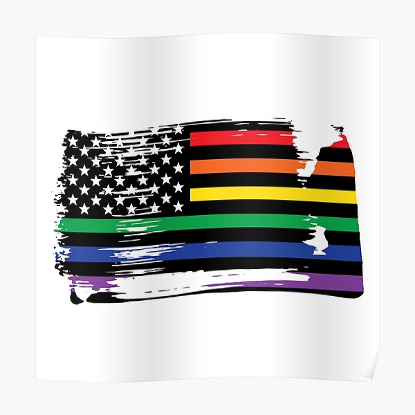 "Distressed Pride Flag" Poster by MeganLea | Redbubble