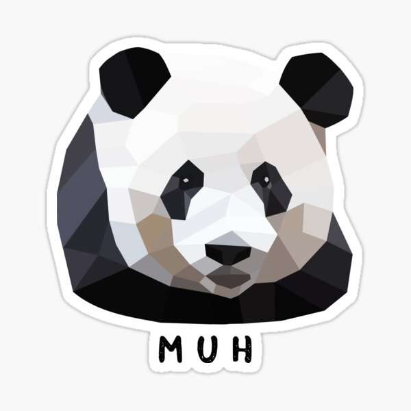 "Panda Polygon Moo" Sticker for Sale by stefaniewuersig | Redbubble