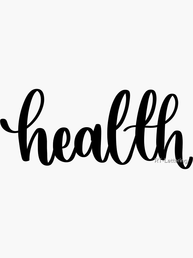 "Health - Folder/Binder " Sticker for Sale by RT-Lettering | Redbubble