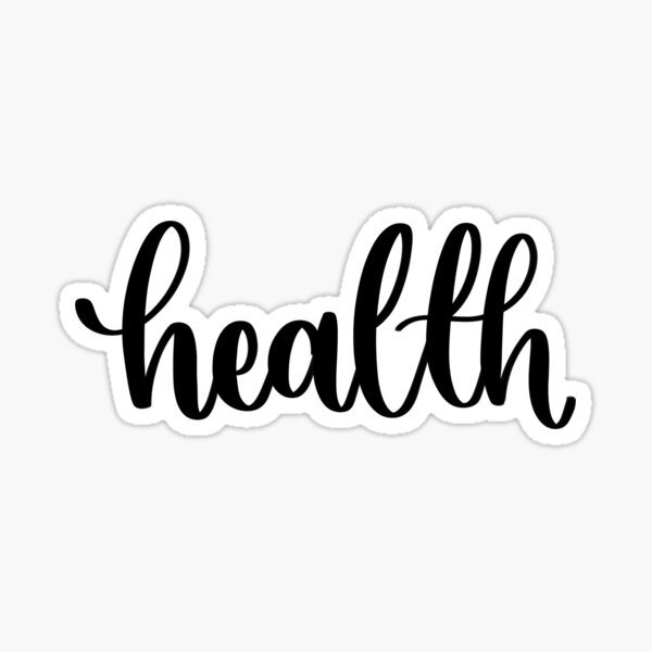 "Health - Folder/Binder " Sticker for Sale by RT-Lettering | Redbubble