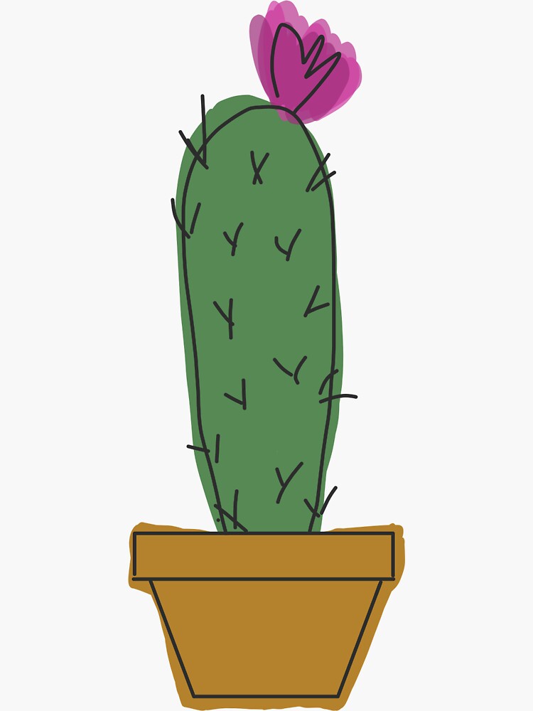 "Simple Cactus" Sticker by Mermegg | Redbubble