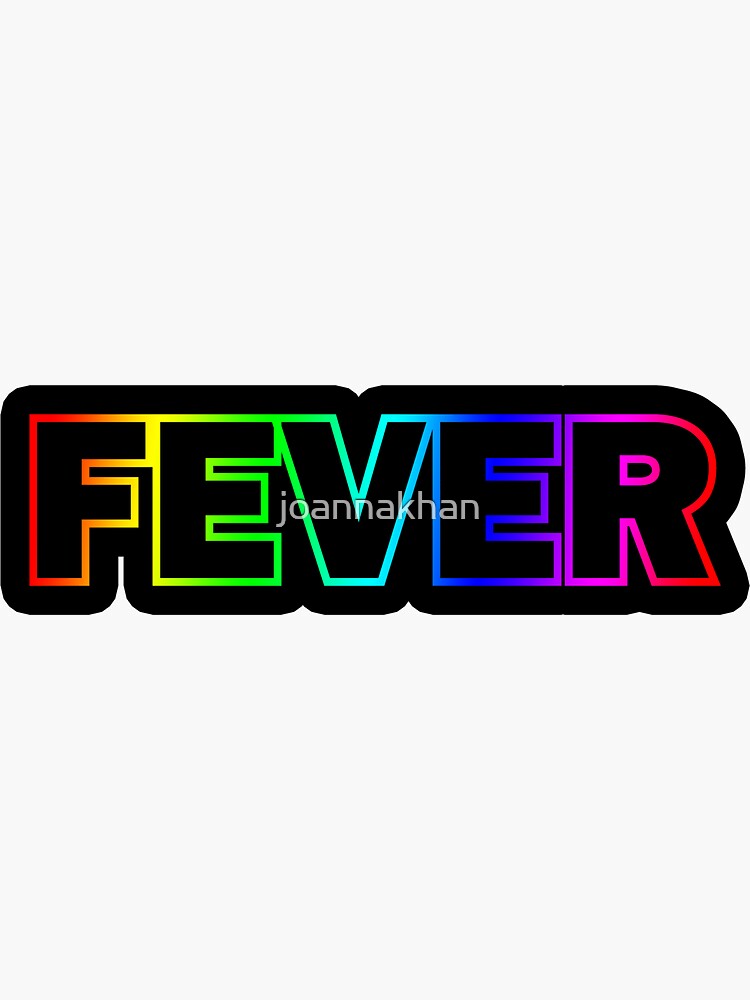 "RAINBOW FEVER LOGO" Sticker by joannakhan | Redbubble