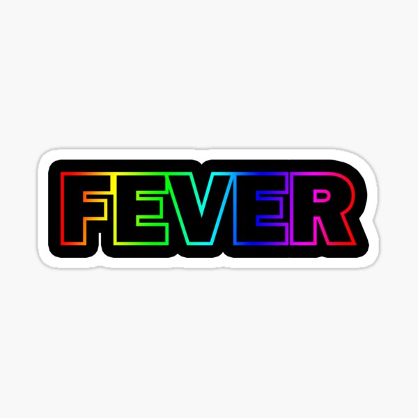 "RAINBOW FEVER LOGO" Sticker by joannakhan | Redbubble