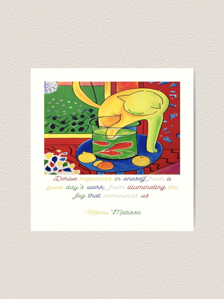 "Motivational quotes from famous artists Henri Matisse vol13" Art Print ...