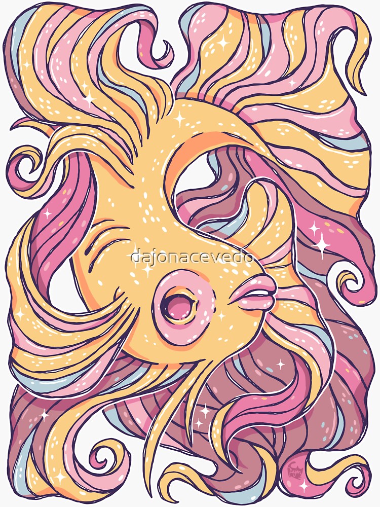 "Lady Fish" Sticker for Sale by DajonAcevedo | Redbubble