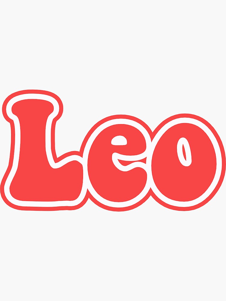 "Red Leo" Sticker by emma-michal | Redbubble
