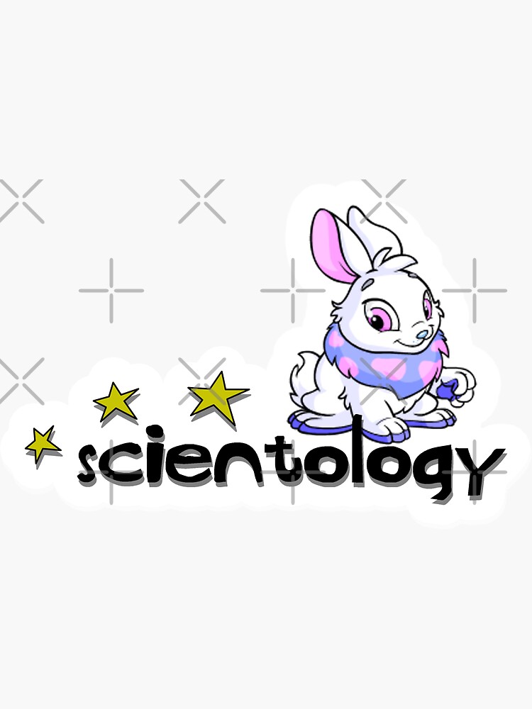 "Neopets Cybunny Scientology Logo" Sticker for Sale by faerendipity ...