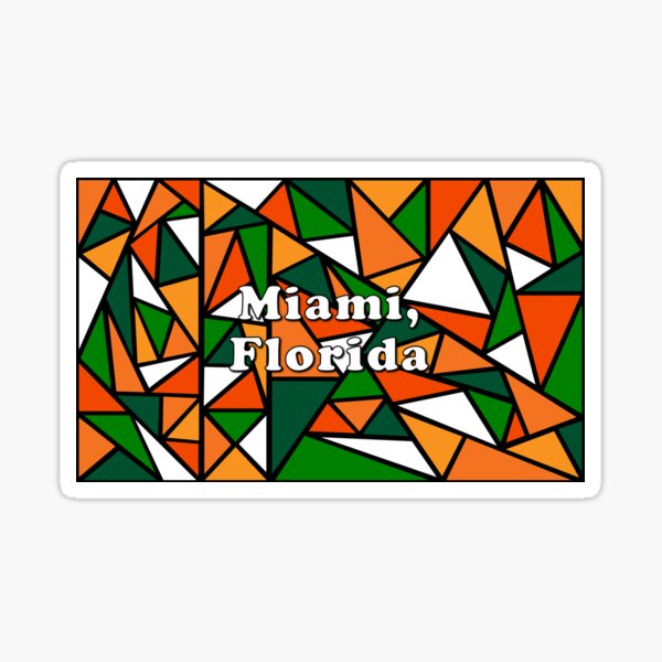 "Miami, Florida" Sticker by trianglegirl1 | Redbubble