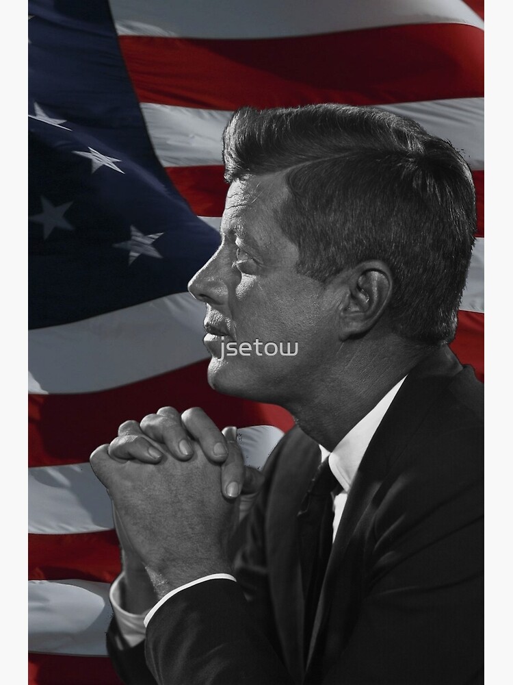 "JFK Profile American Flag" Art Print for Sale by jsetow | Redbubble