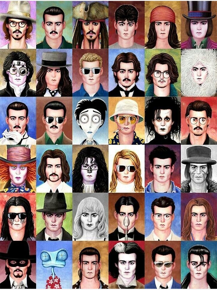 "johnny depp cartoon" Poster by lupusan | Redbubble