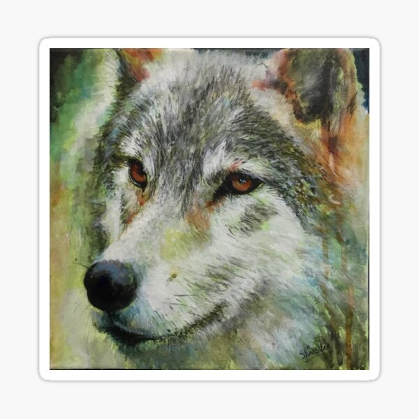 "September Wolf" Sticker by artdesrapides | Redbubble