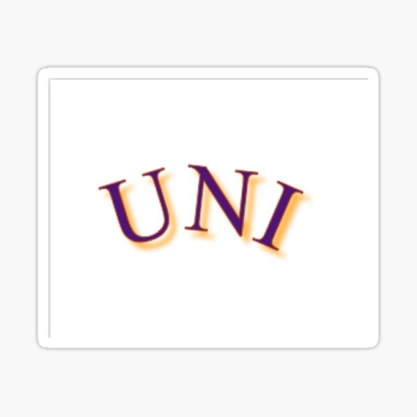 "UNI" Sticker by lildrop122 | Redbubble