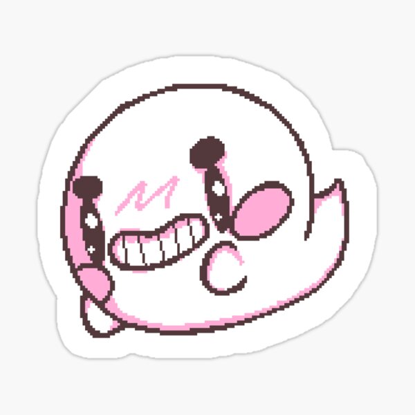 "Kawaii Boo (Pixel Art)" Sticker by mysticaldrop | Redbubble