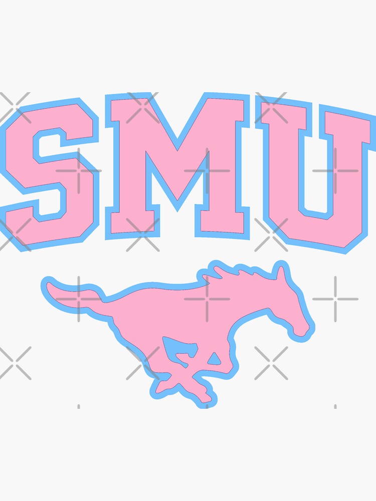 "SMU Blue Logo & Pink Peruna" Sticker for Sale by one-broke-kid | Redbubble