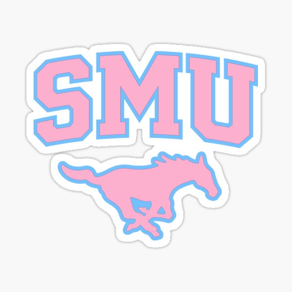 "SMU Blue Logo & Pink Peruna" Sticker for Sale by one-broke-kid | Redbubble