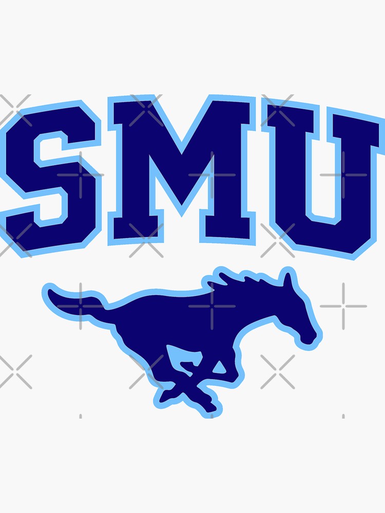 "SMU Blue Logo & Navy Peruna" Sticker for Sale by one-broke-kid | Redbubble
