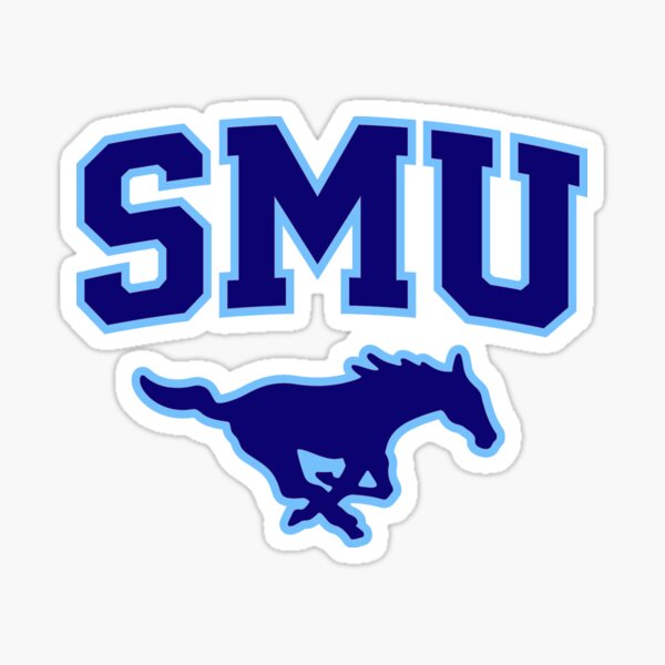 "SMU Blue Logo & Navy Peruna" Sticker for Sale by one-broke-kid | Redbubble