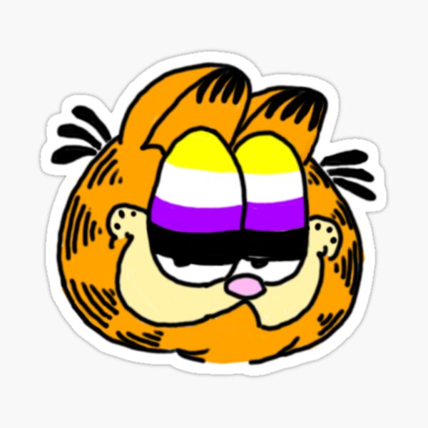 "Pride Garfield- Non Binary" Sticker for Sale by ExtraAlArt | Redbubble