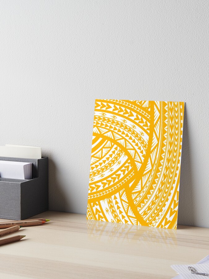 "YELLOW SAMOAN PATTERN " Art Board Print for Sale by ARTSHACKPRINTS ...