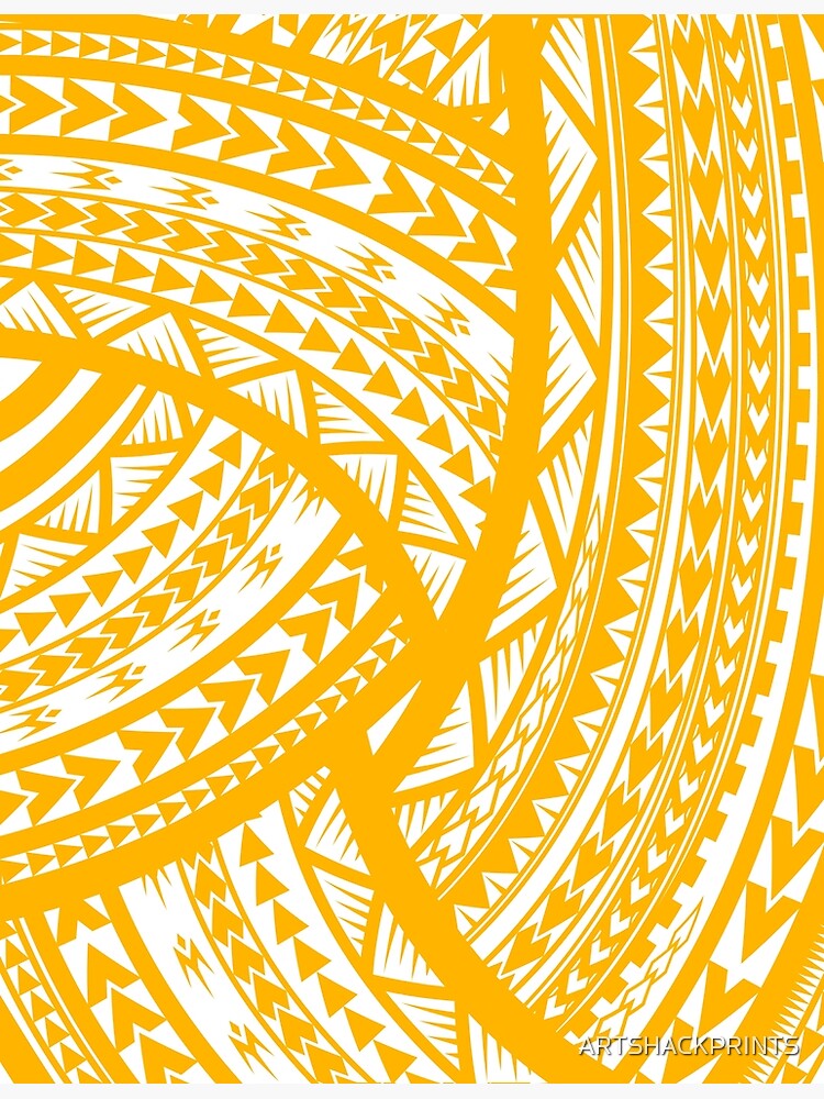 "YELLOW SAMOAN PATTERN " Poster for Sale by ARTSHACKPRINTS | Redbubble
